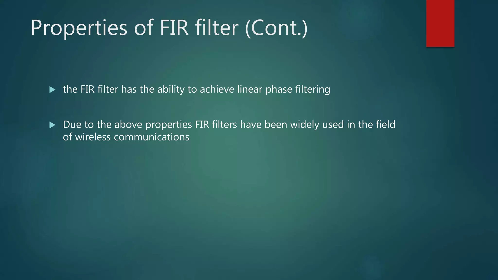 Digital filters and FIR Filter Design in Future Multicarrier ...