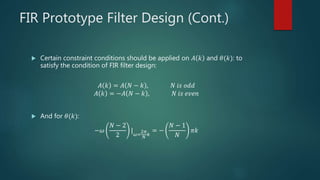 Digital filters and FIR Filter Design in Future Multicarrier ...