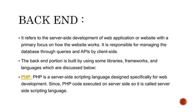 Full Stack Web Development | PPTX | Web Design and HTML | Internet