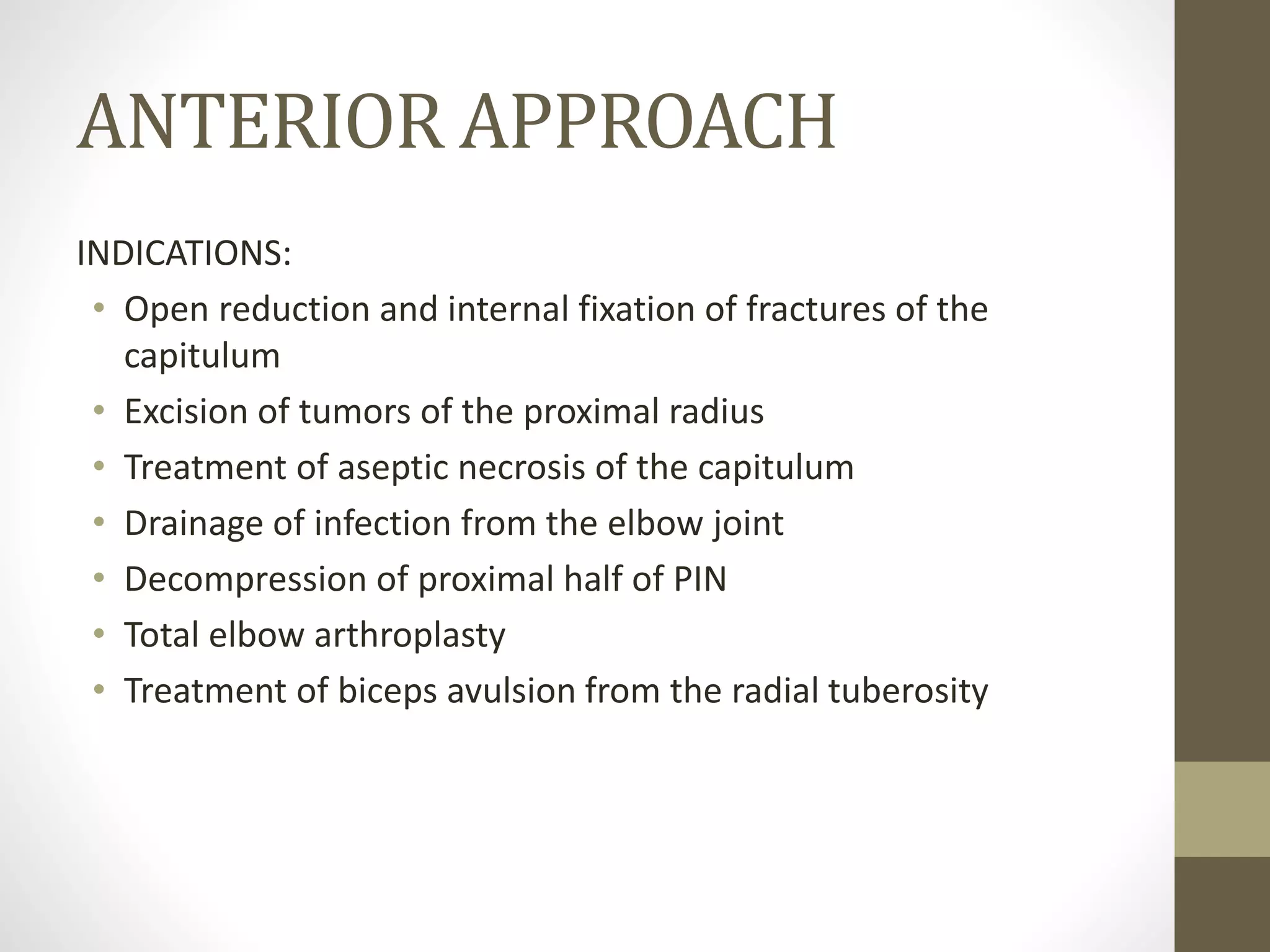 Approaches to the Elbow Joint | PPTX