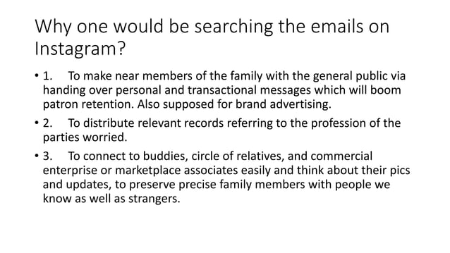 Instagram email finders 2021 | PPT