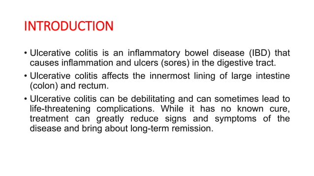 Ulcerative Colitis (UC) | PPTX | Digestive Disorders | Diseases and Conditions