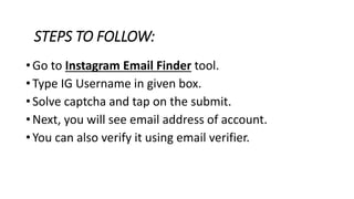 How Can We Use Instagram Email Finder To Find The Email Of The ...