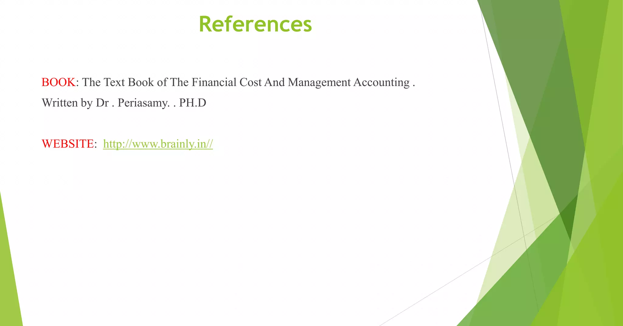 Cost Accounting presentation | PPTX