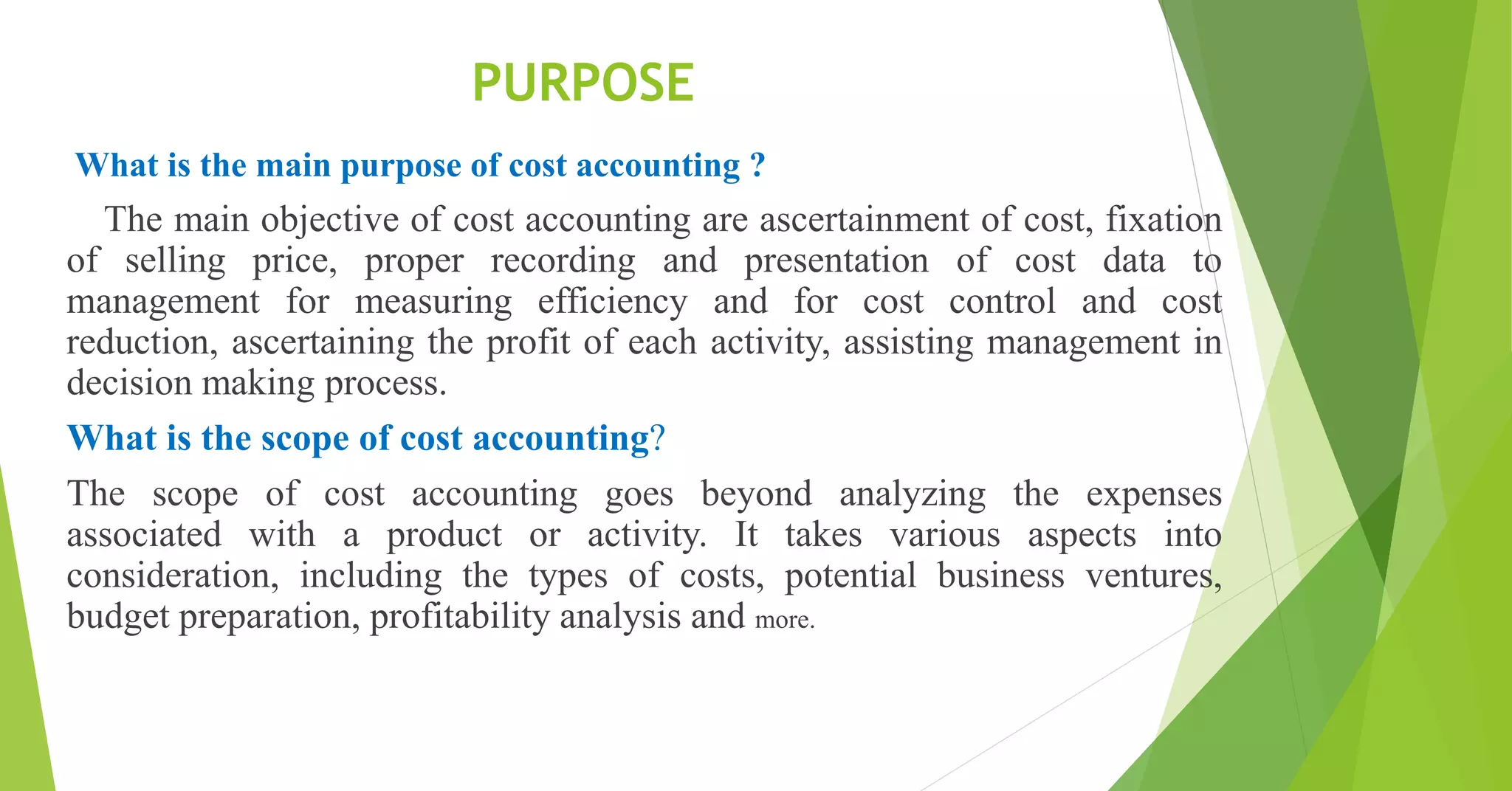 Cost Accounting presentation | PPTX