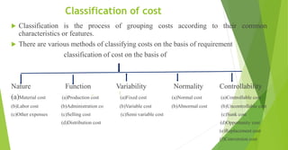Cost Accounting presentation | PPTX
