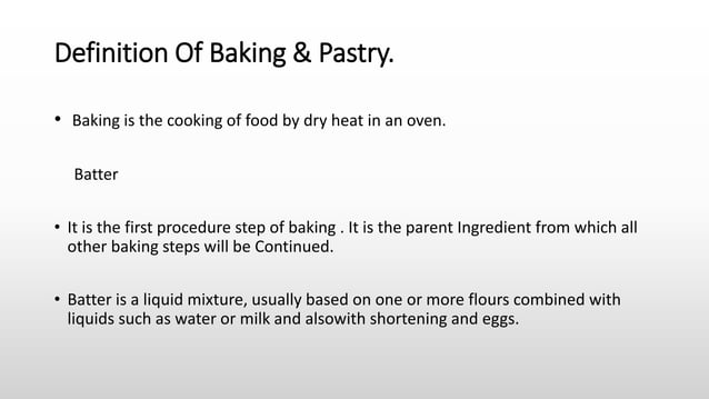 Bakery and pastry Basic Idea | PPT
