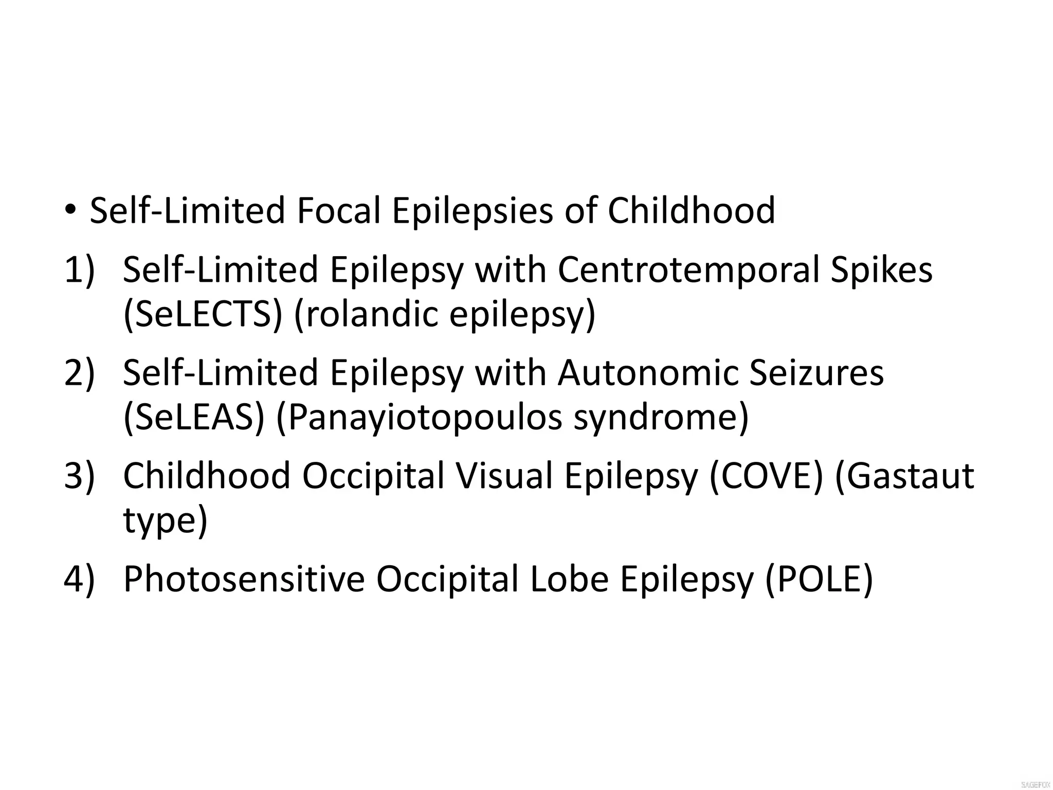 Epilepsy Syndromes | PPTX