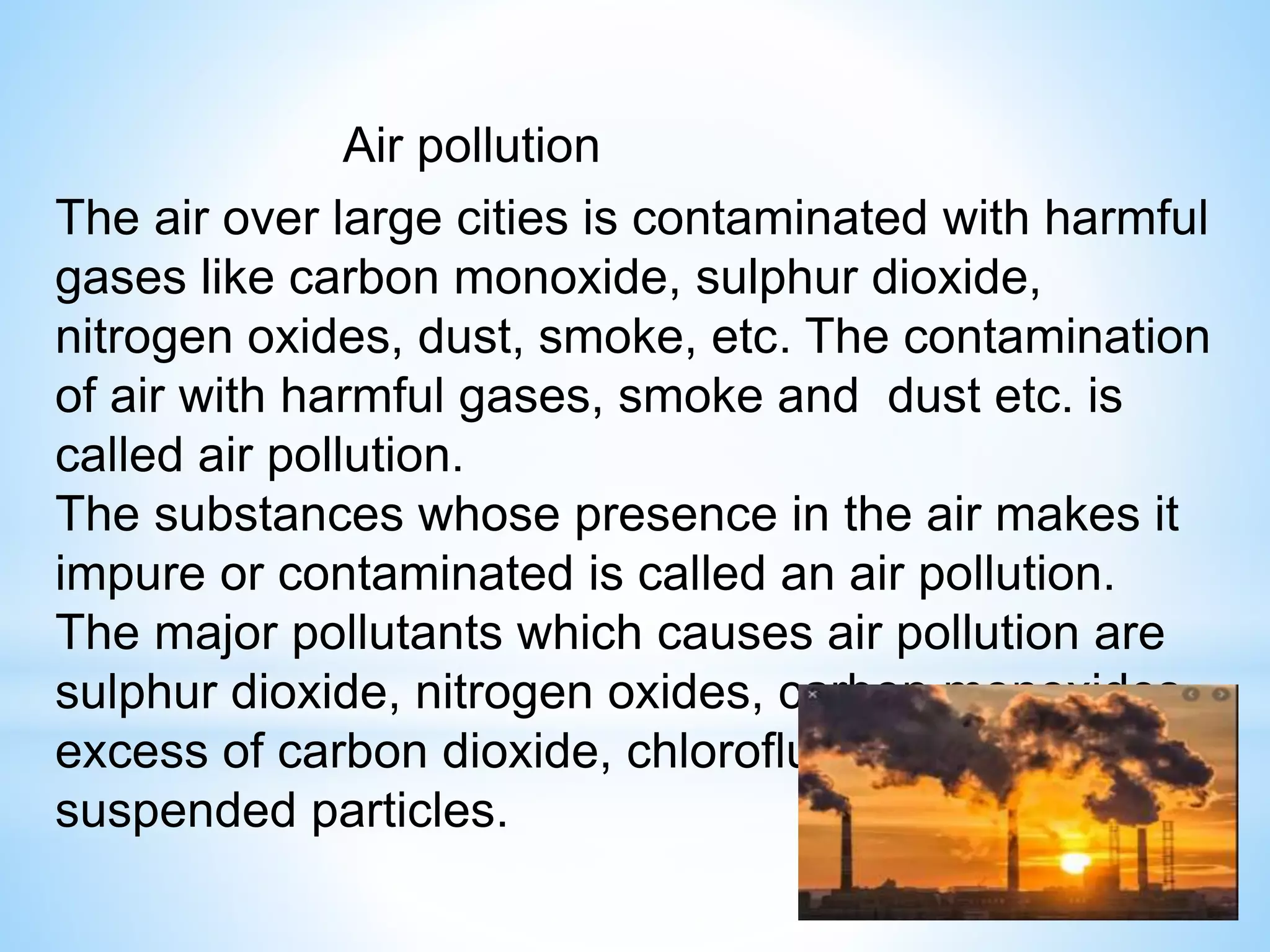 Pollution Of Air And Water | PPT