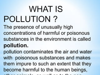 Pollution Of Air And Water | PPT