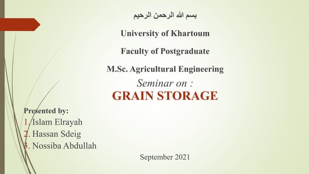 Grain Storage | PPTX | Agriculture | Industries