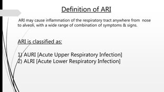 National Acute Respiratory Infection Programme | PPTX