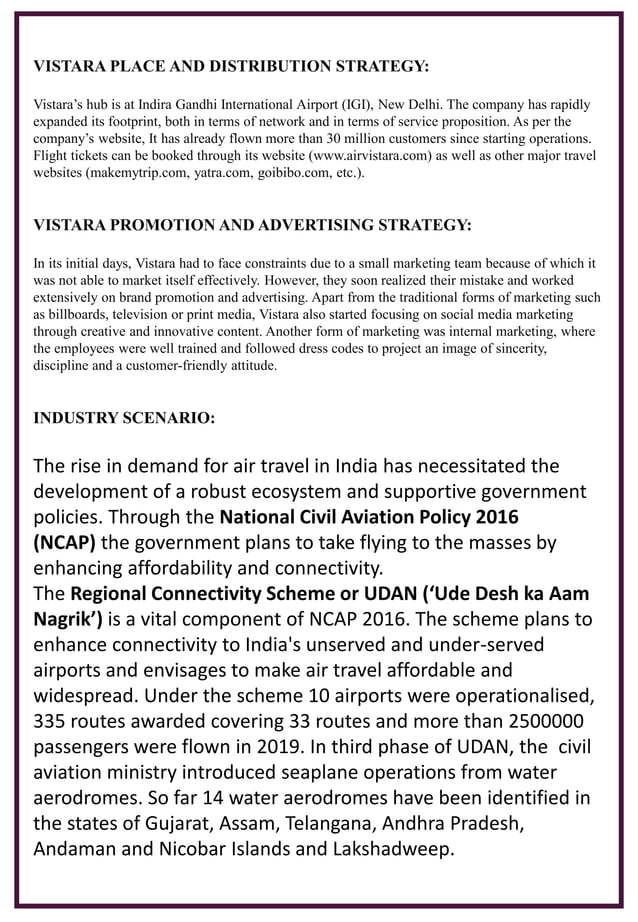 Vistara airline | PPTX