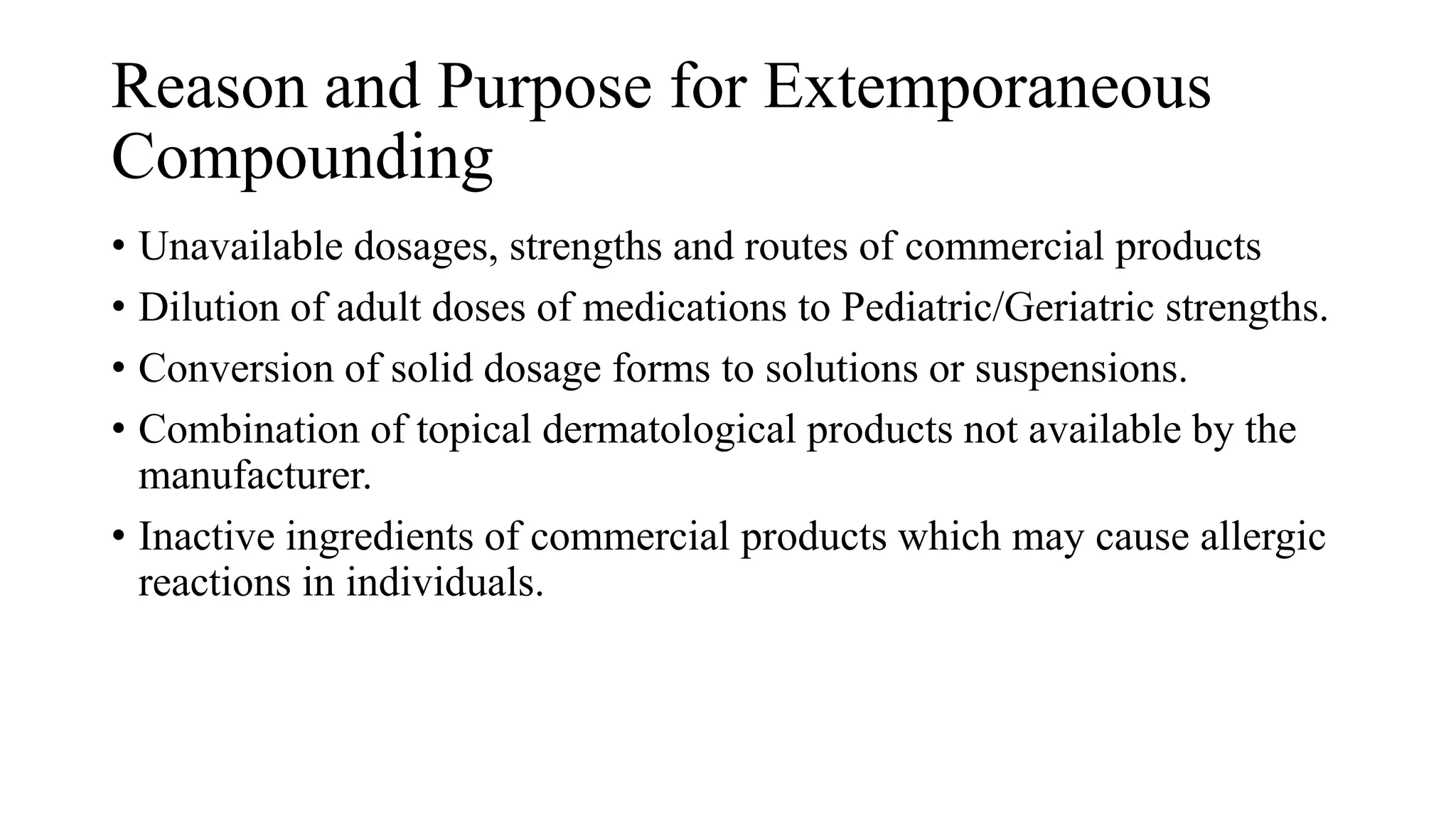 Extemporaneous Compounding | PPTX