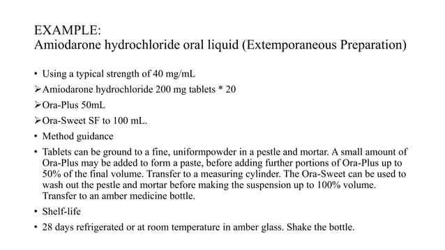 Extemporaneous Compounding | PPTX