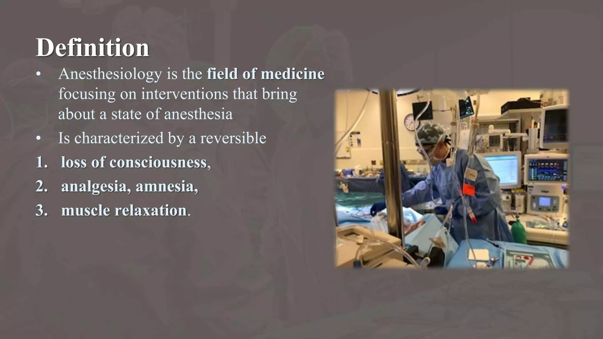 Anesthesiology | PPT