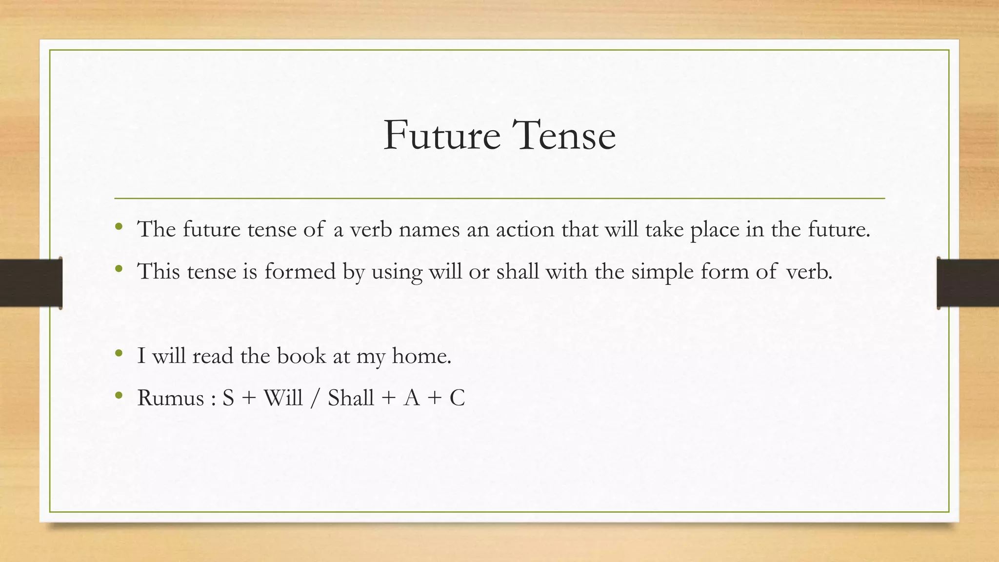 past, present and future tense | PPT