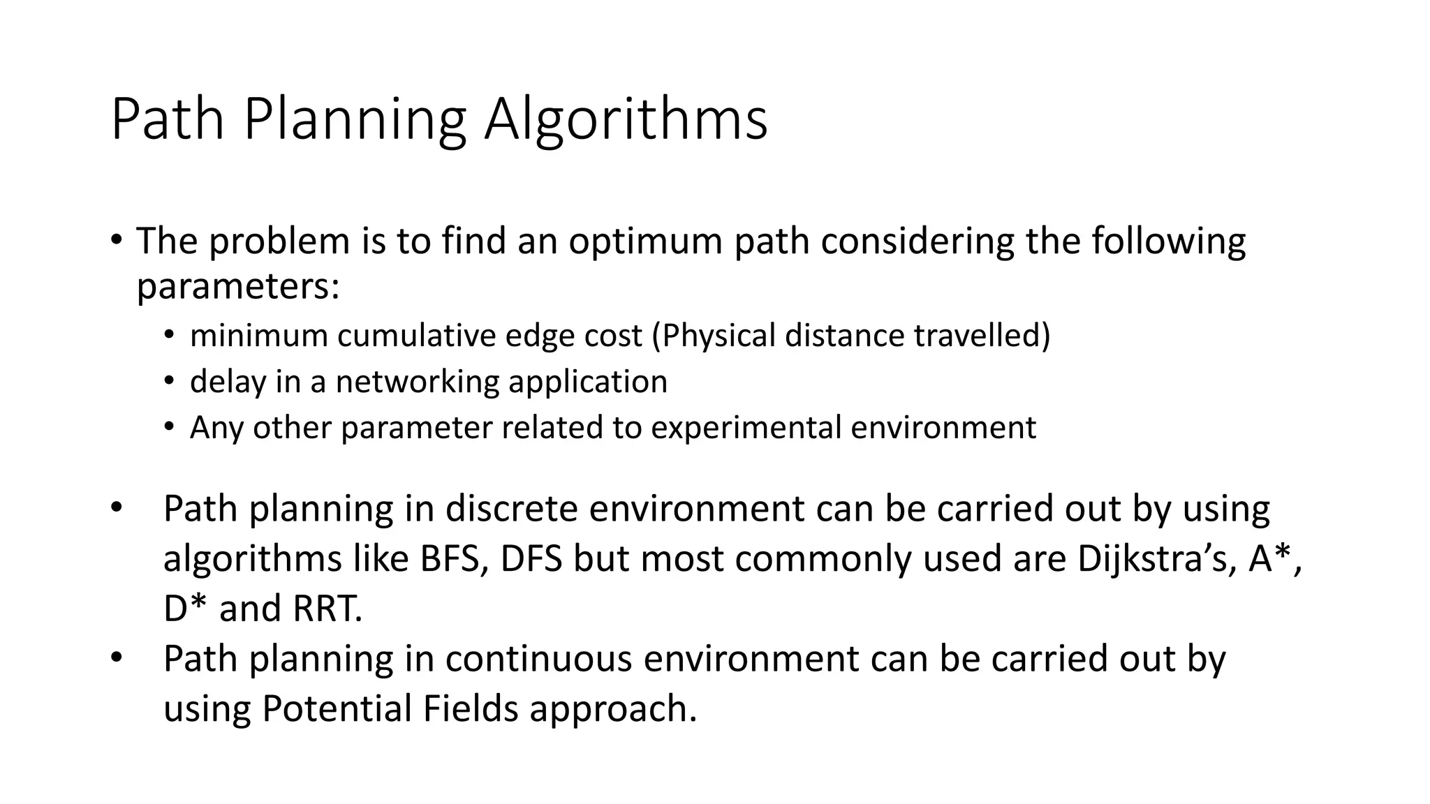 Path planning all algos | PPT