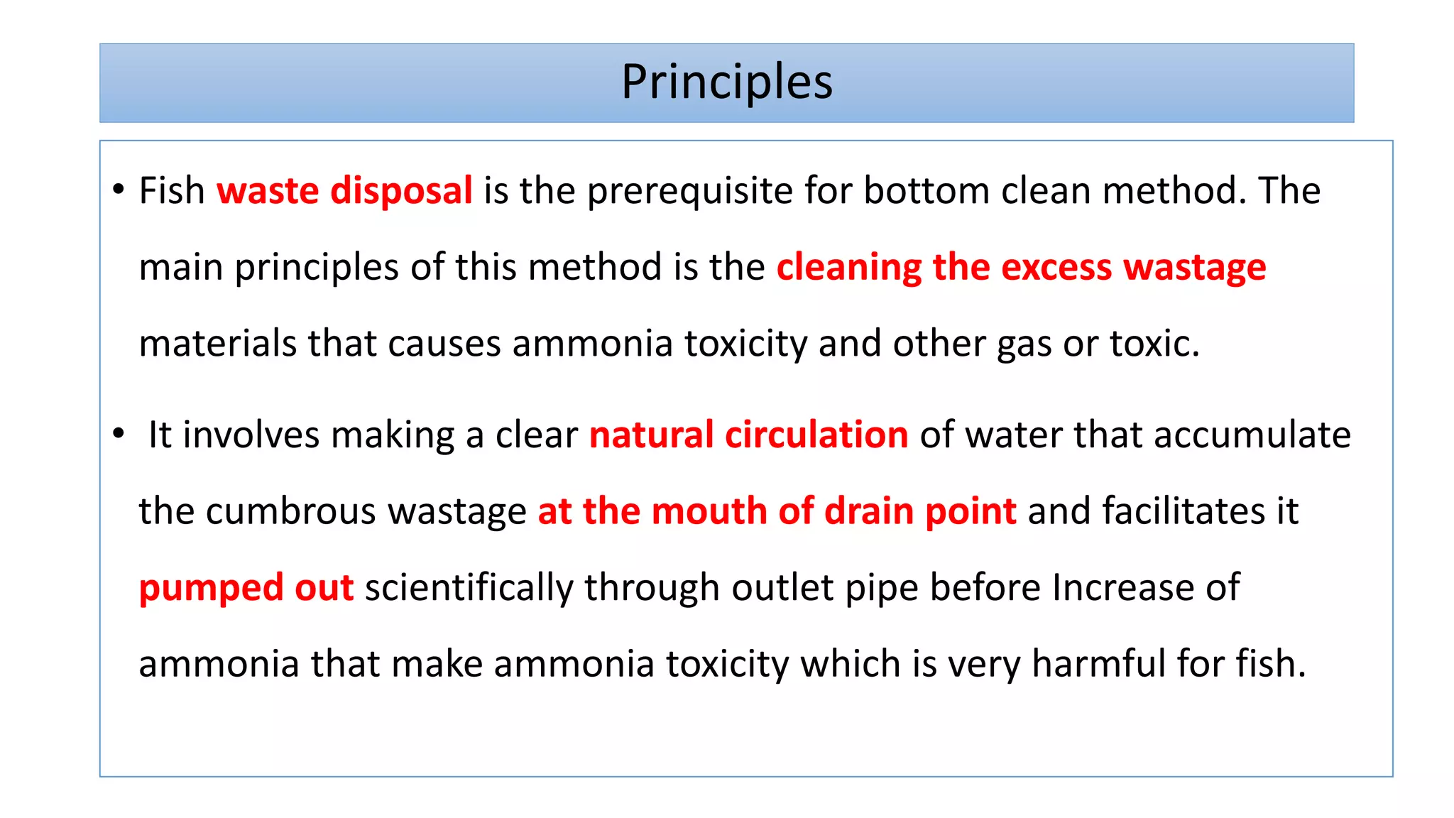 Bottom clean Aquaculture system and It’s Engineering Principle | PPTX