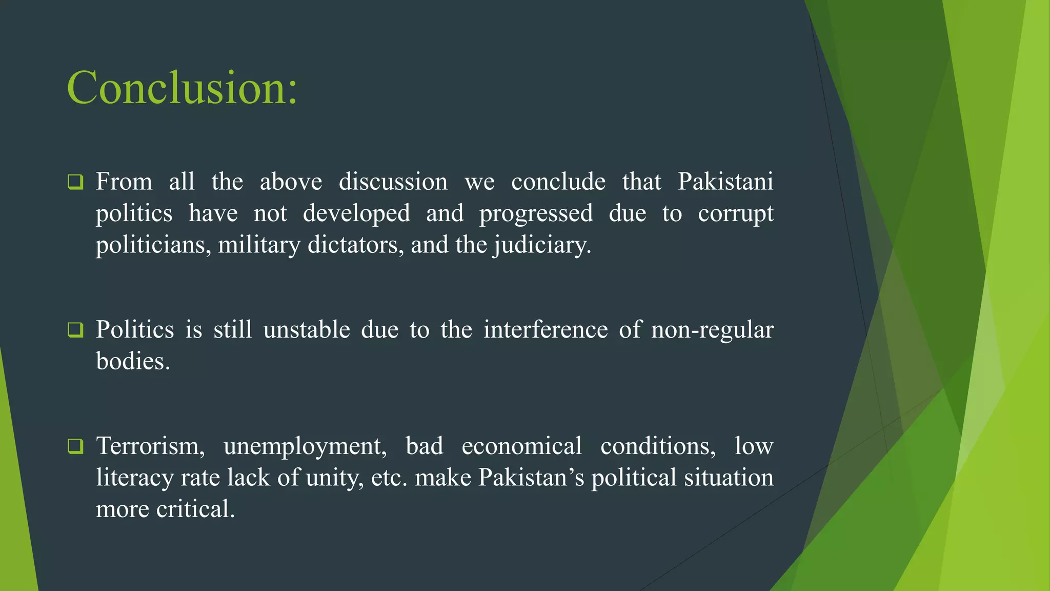 Political situation of Pakistan | PPT
