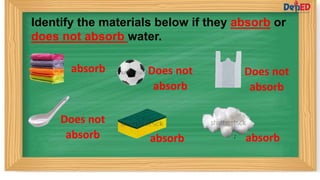 IDENTIFYING MATERIALS THAT FLOAT OR SINK | PPT