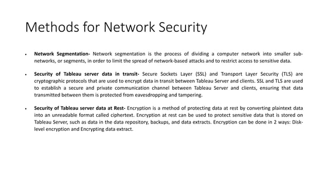Tableau Security Model.pptx | Cloud Computing | Internet