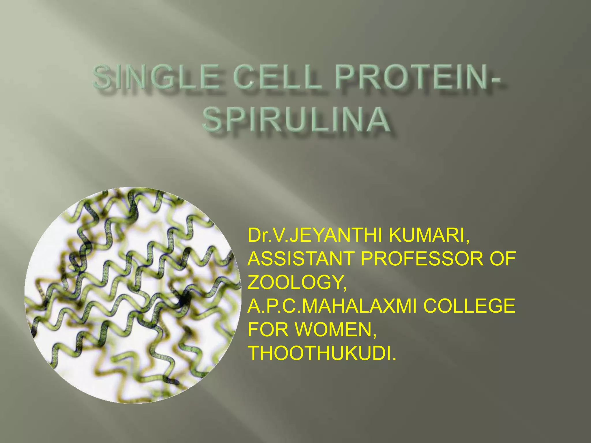 Single Cell protein | PPTX