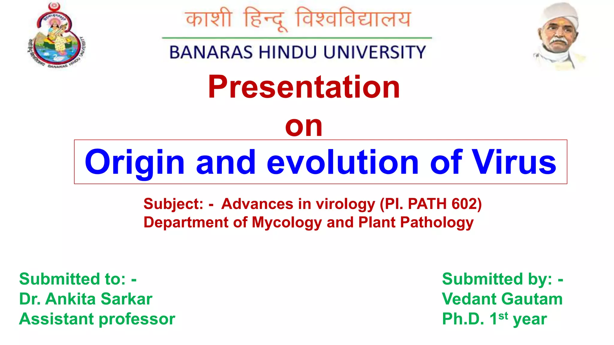 Origin and evolution of virus .pptx
