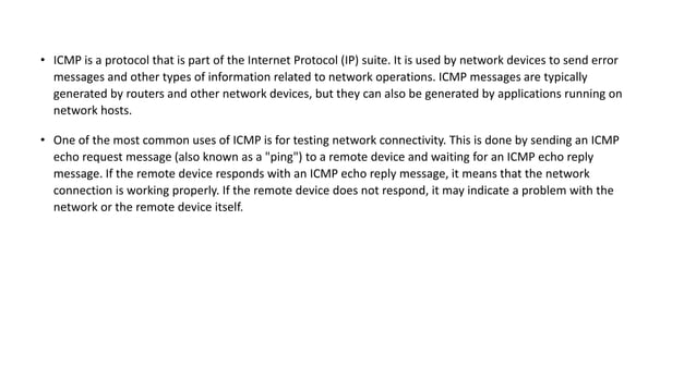 icmp protocol.pptx | Computer Networking | Computing