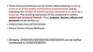 Structural representation of organic compounds | PPTX