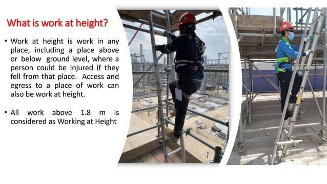 WORKING AT HEIGHT pptx | PPTX | Climbing | Extreme Sports