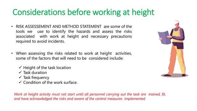 WORKING AT HEIGHT pptx | PPTX | Climbing | Extreme Sports
