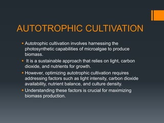Microalgae Cultivation Methods | PPTX