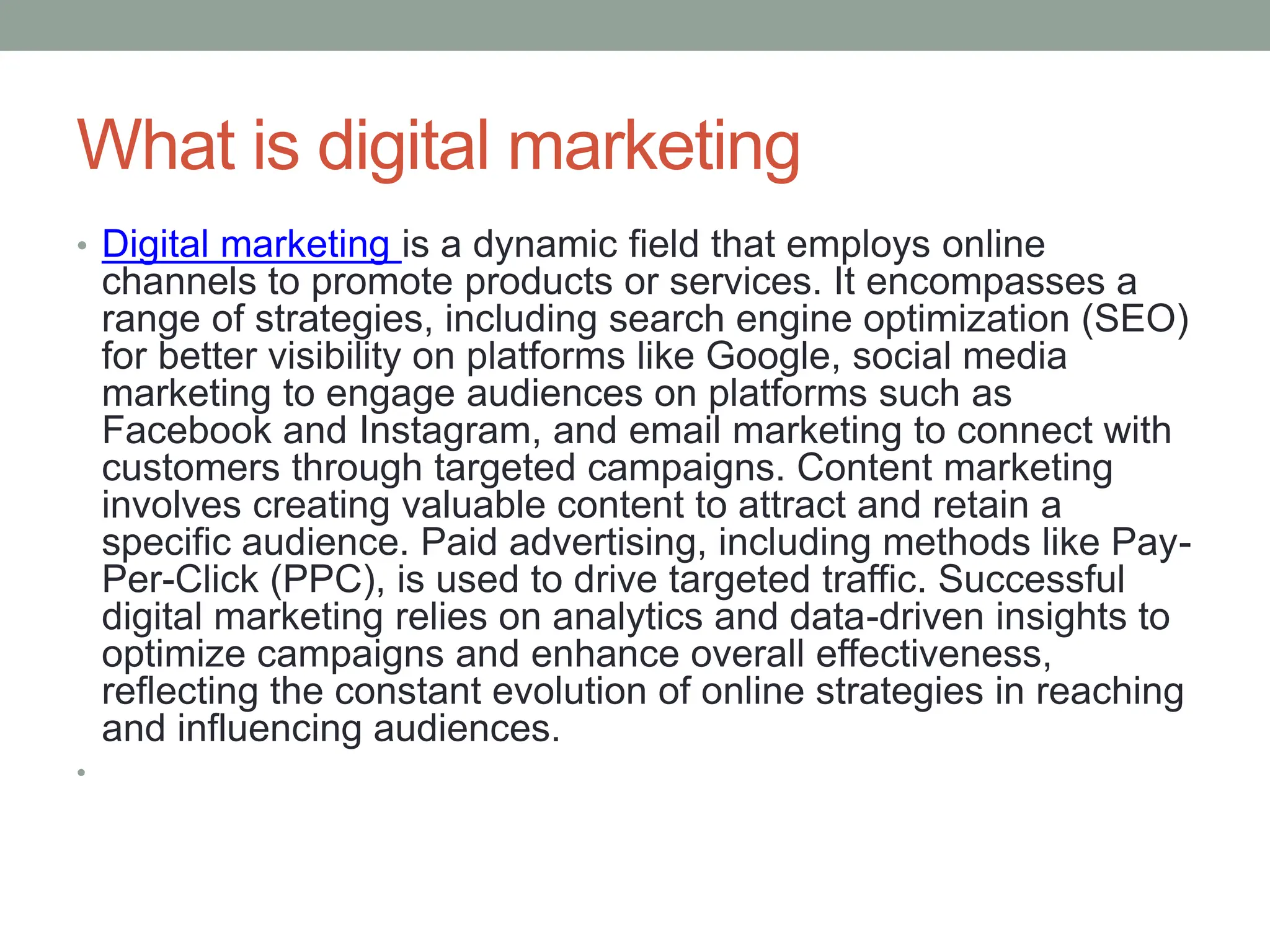 types of digital marketing | PPTX