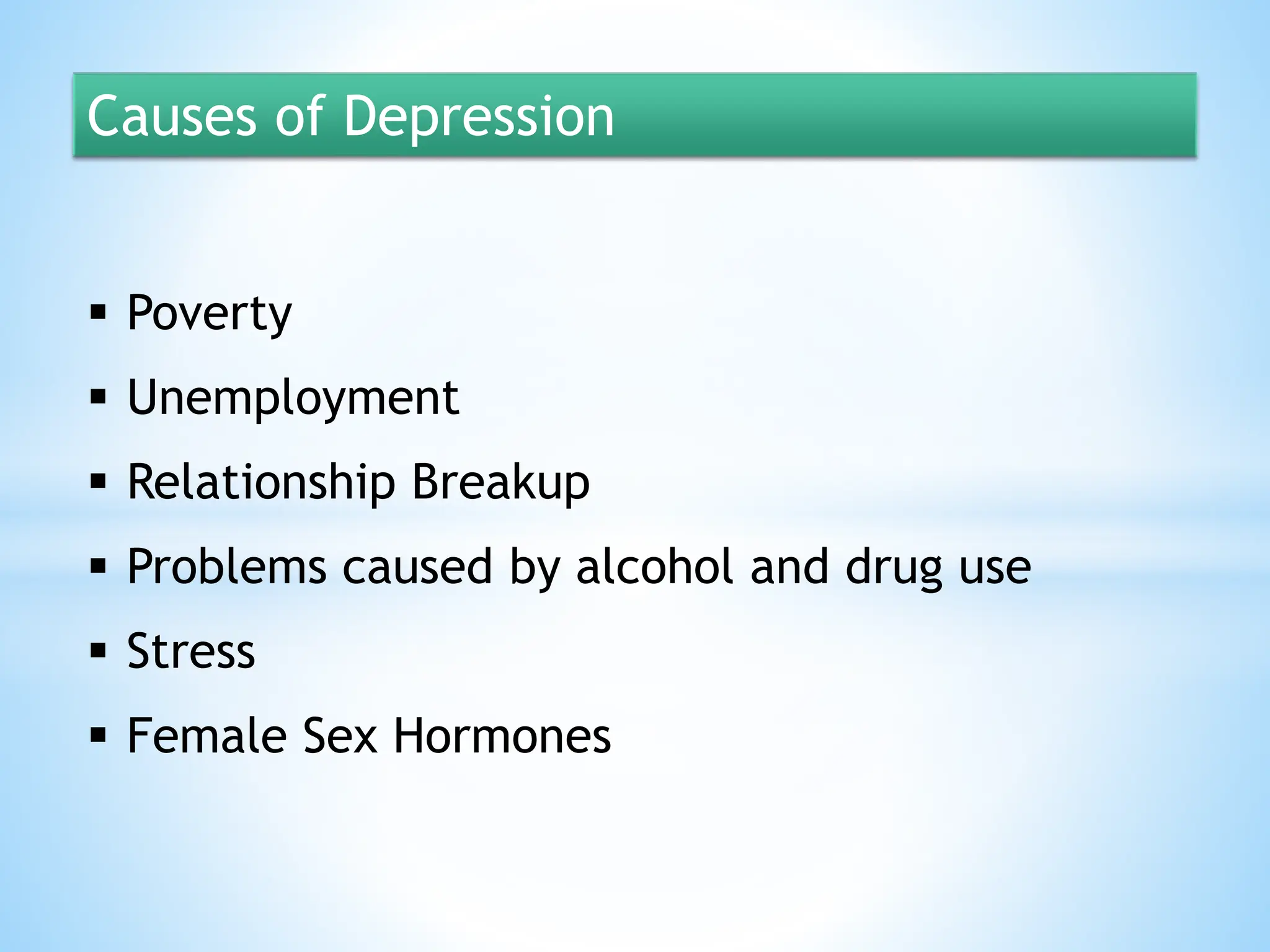 Depression slideshare | PPTX