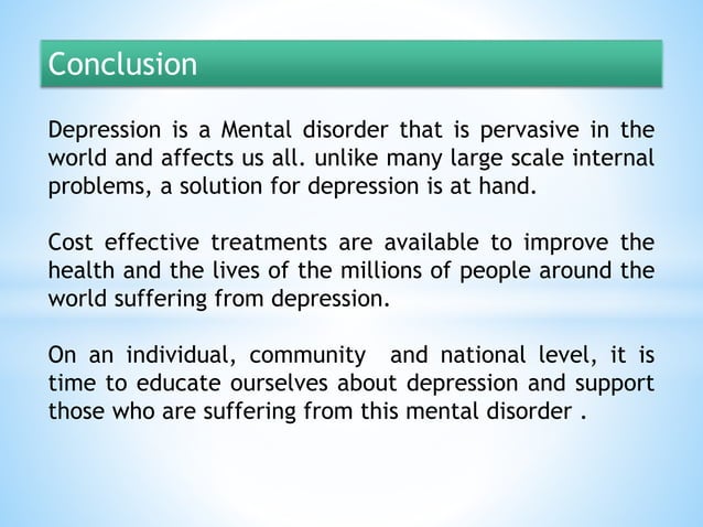 Depression slideshare | PPTX