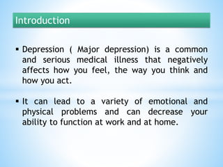 Depression slideshare | PPTX