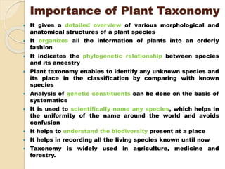 Description of flowering plants in botanical terms in relation to ...