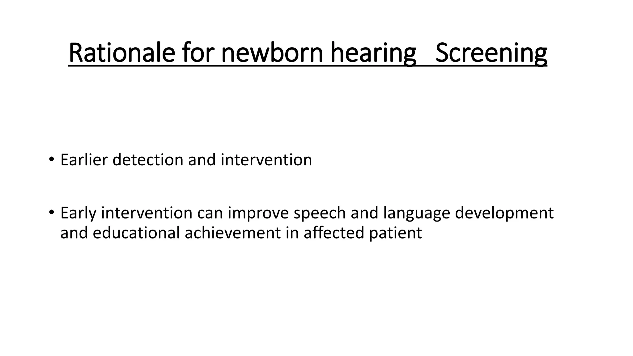 Newborn hearing screening | PPTX