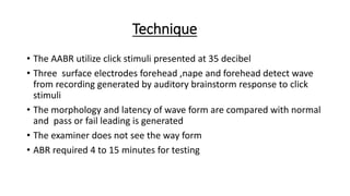 Newborn hearing screening | PPTX
