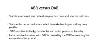 Newborn hearing screening | PPTX