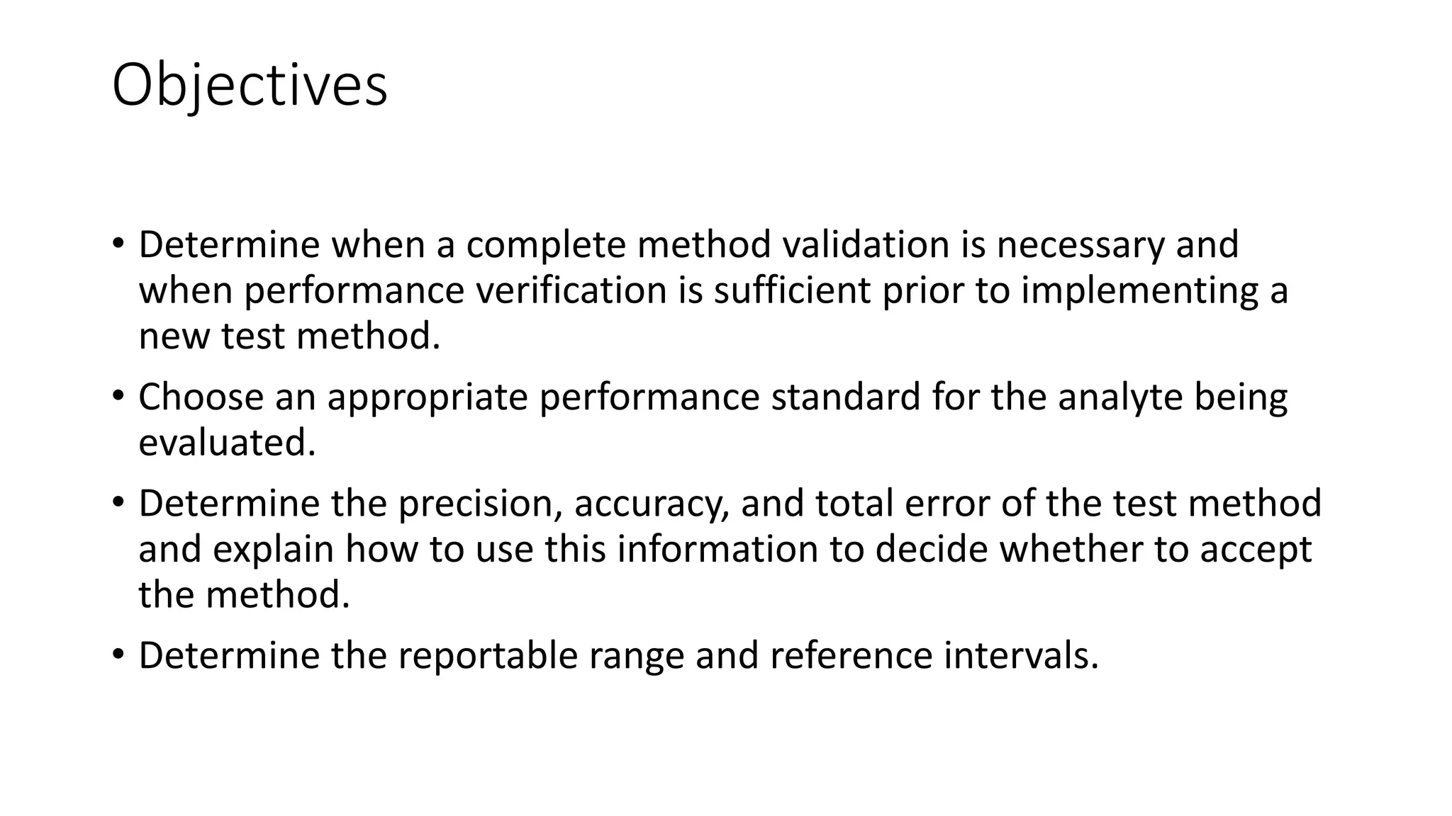 method verification medical laboratories | PPTX