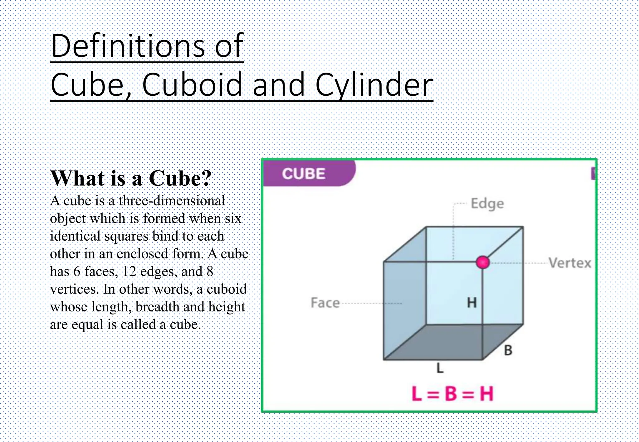 Cube and cuboid | PPTX