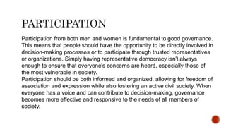 Good Governance Practices for protection of Human Rights (Discuss ...