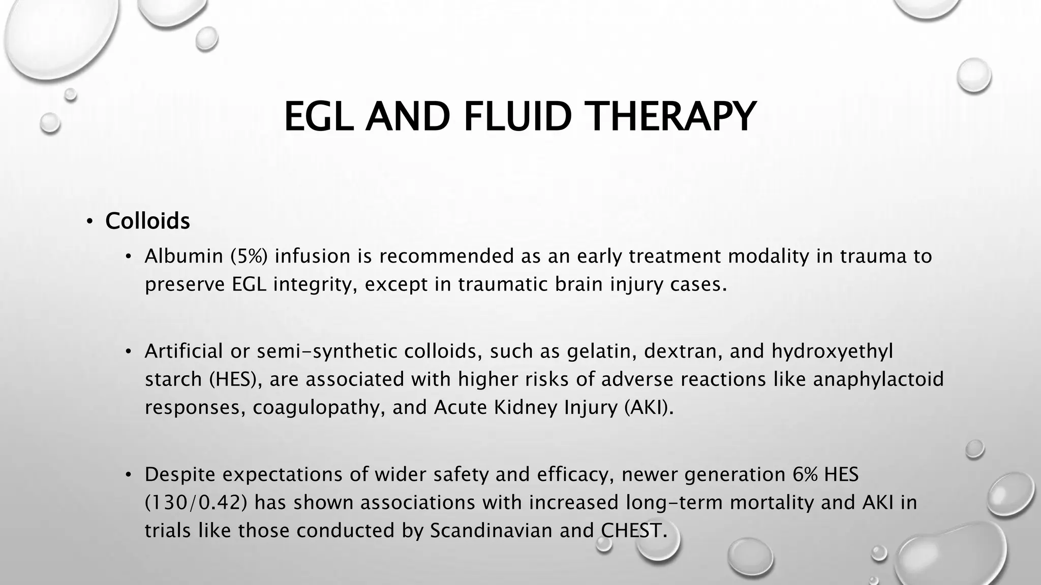 Endothelial Glycocalyx (EGL) and Fluid Management | PPTX