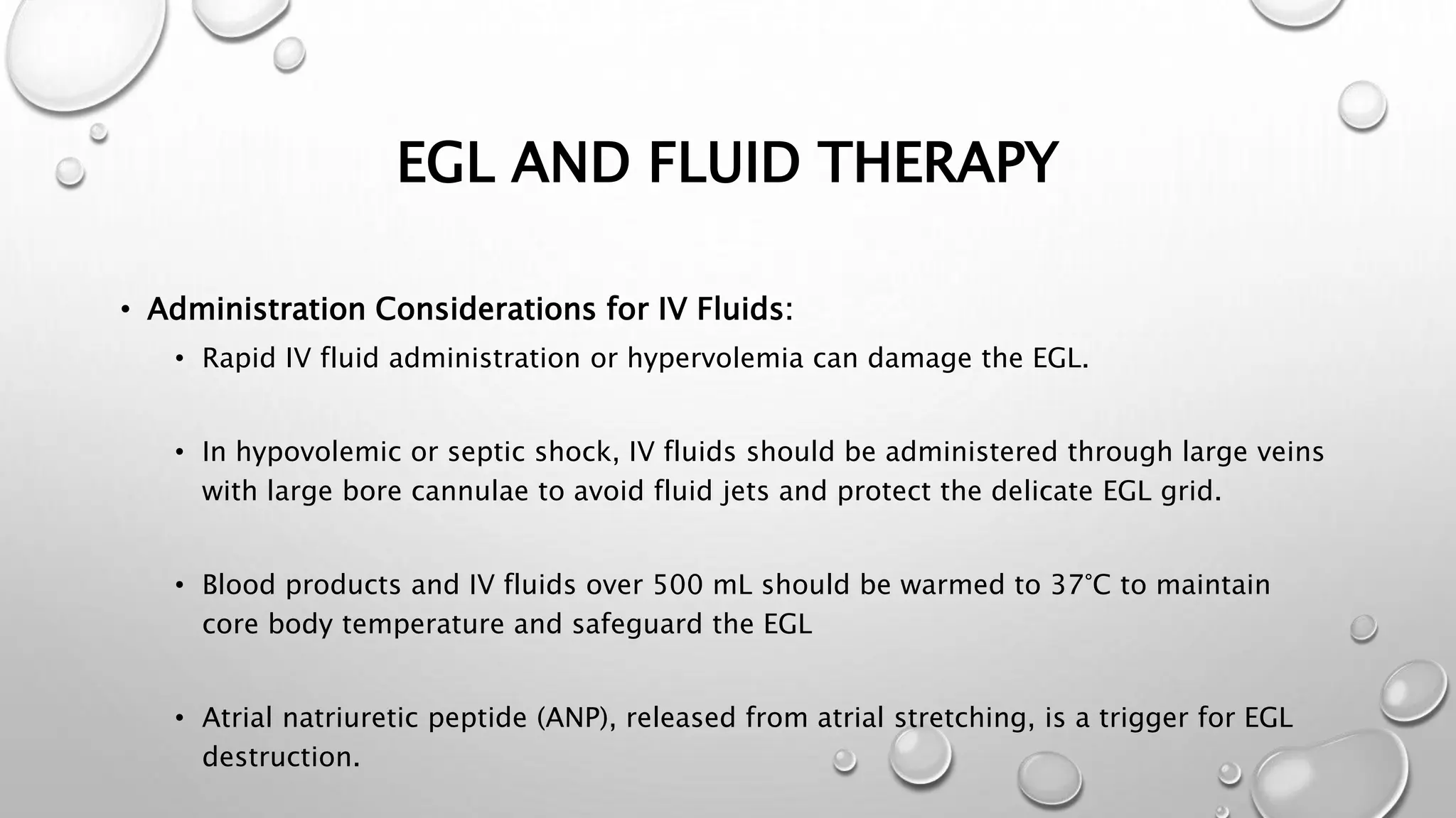 Endothelial Glycocalyx (EGL) and Fluid Management | PPTX