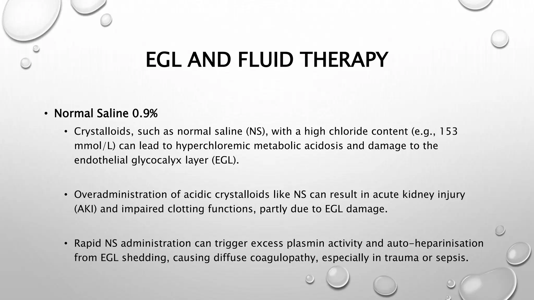 Endothelial Glycocalyx (EGL) and Fluid Management | PPTX