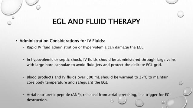 Endothelial Glycocalyx (EGL) and Fluid Management | PPTX