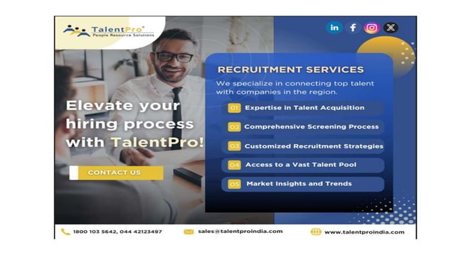 Recruitment Services with TalentPro HR India | PPTX