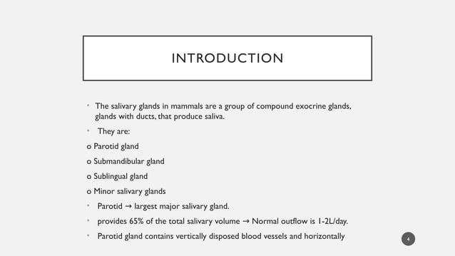 Parotid Gland Anatomy Surgical Anatomy Disease Ppt